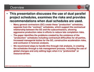 Mitigation Of Risks In Using Parallel Schedules | PDF