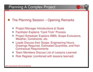 Planning A Complex Project | PPT