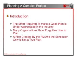Planning A Complex Project | PPT