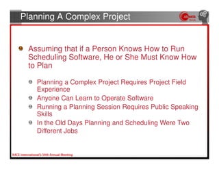 Planning A Complex Project | PPT