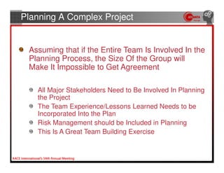 Planning A Complex Project | PPT