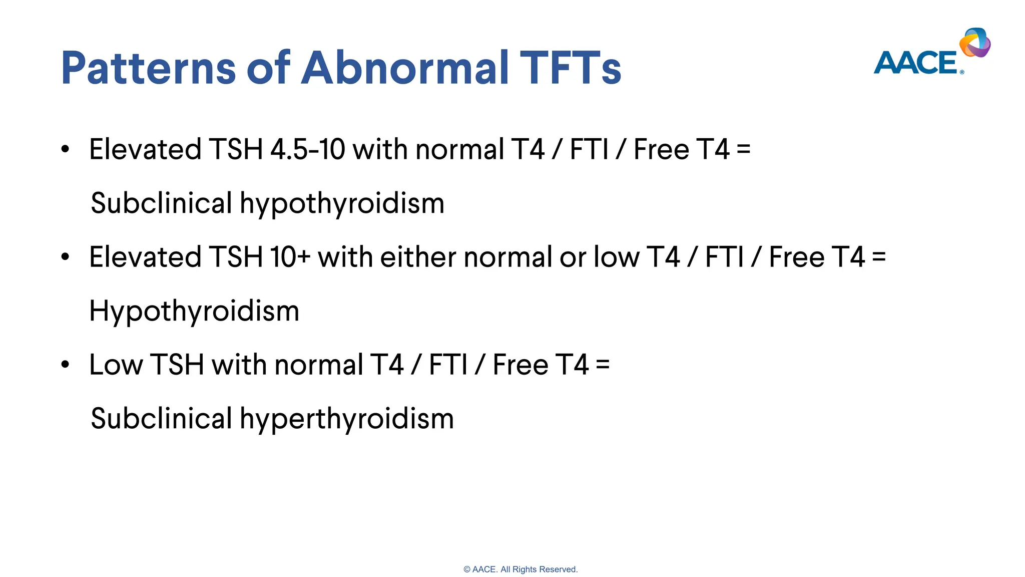 AACE TRC Interpretation of TFTs Part 3-FINAL.pdf | Thyroid Disorders ...