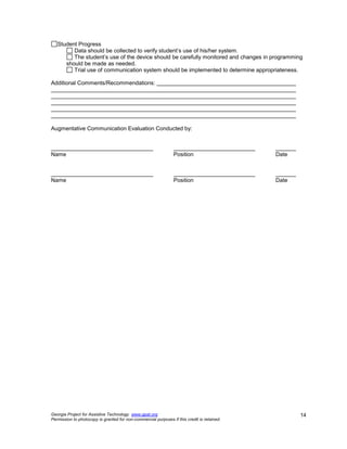 Aac evaluation protocol | PDF