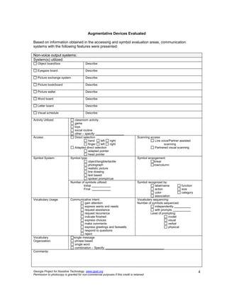 Aac evaluation protocol | PDF