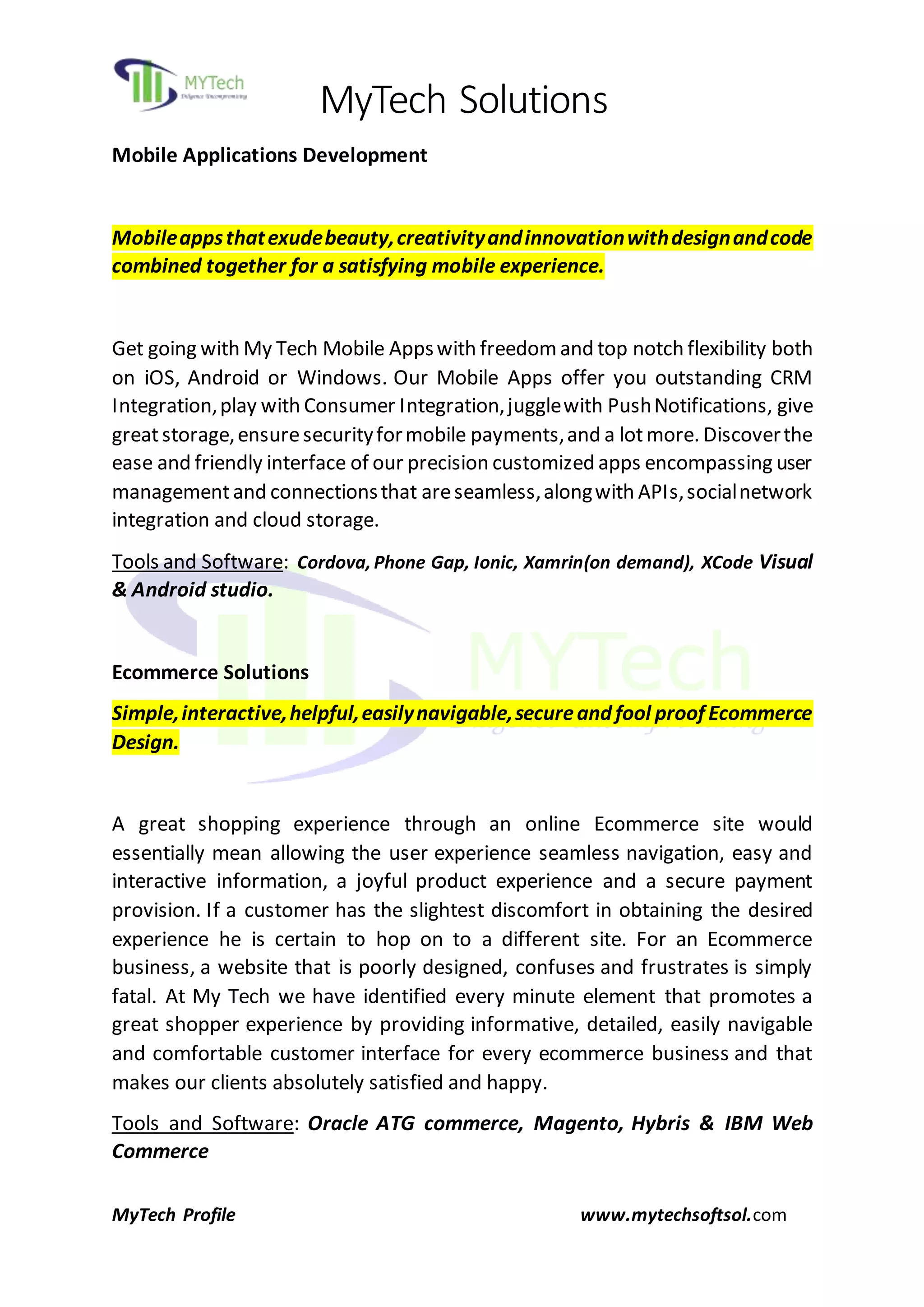 My Tech Solutions Profile | DOCX