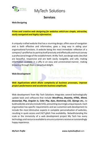 My Tech Solutions Profile | DOCX