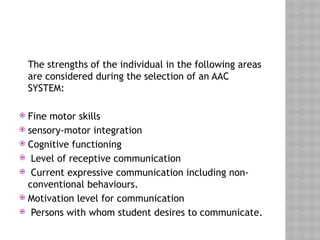 AAC for Motor Speech Disorder.ppt......x | PPTX