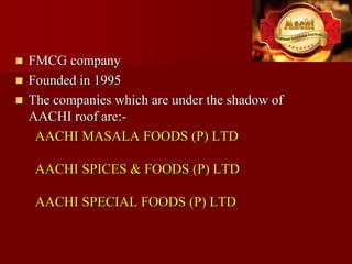 Aachi ready mix -By A.R.ROHINI | PPT