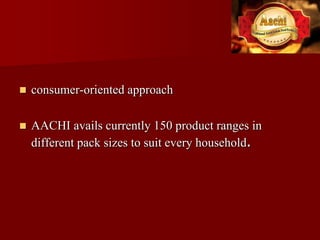 Aachi ready mix -By A.R.ROHINI | PPT