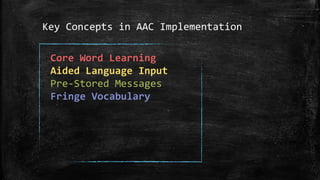 AAC in the Classroom Lesson Planning, Tools & Materials | PPTX
