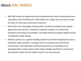Aac light weight panel | PPTX