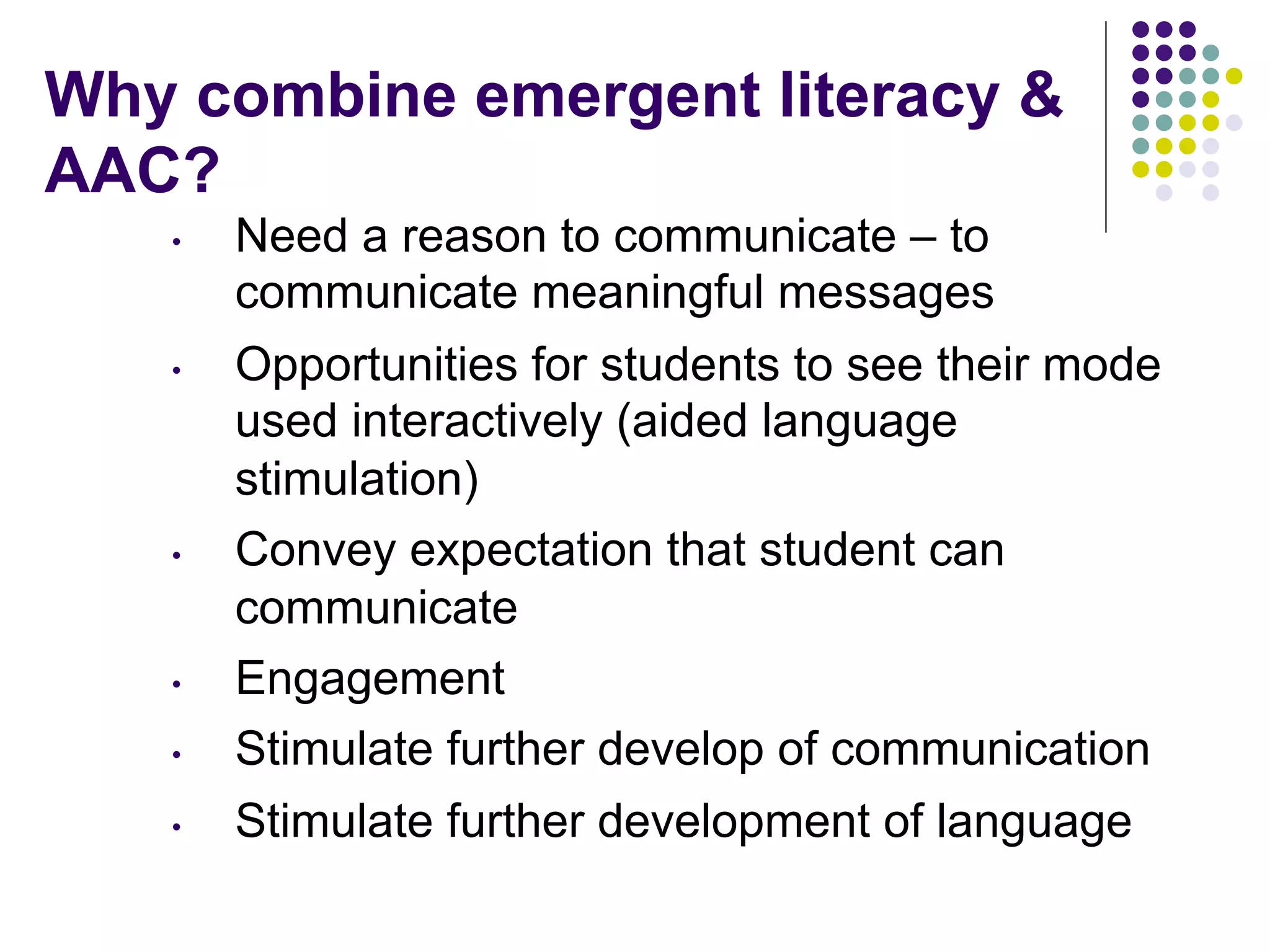 AAC & Literacy: In Partnership to Develop Language | PDF