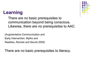 AAC & Literacy: In Partnership to Develop Language | PDF