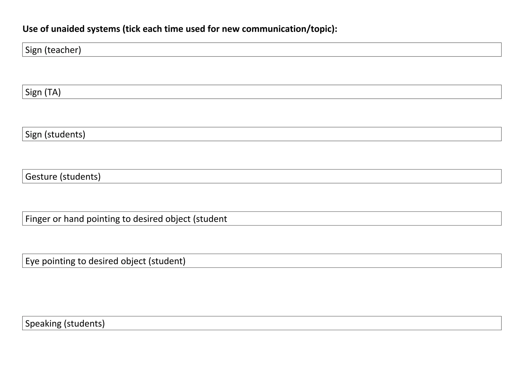Aac observation schedule class draft 4 | DOC