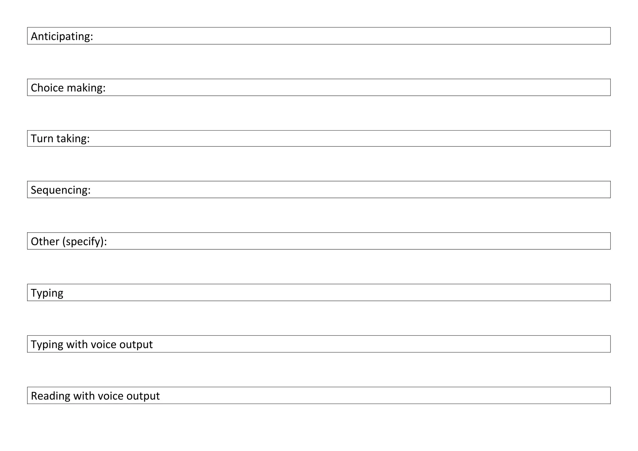 Aac observation schedule class draft 4 | DOC