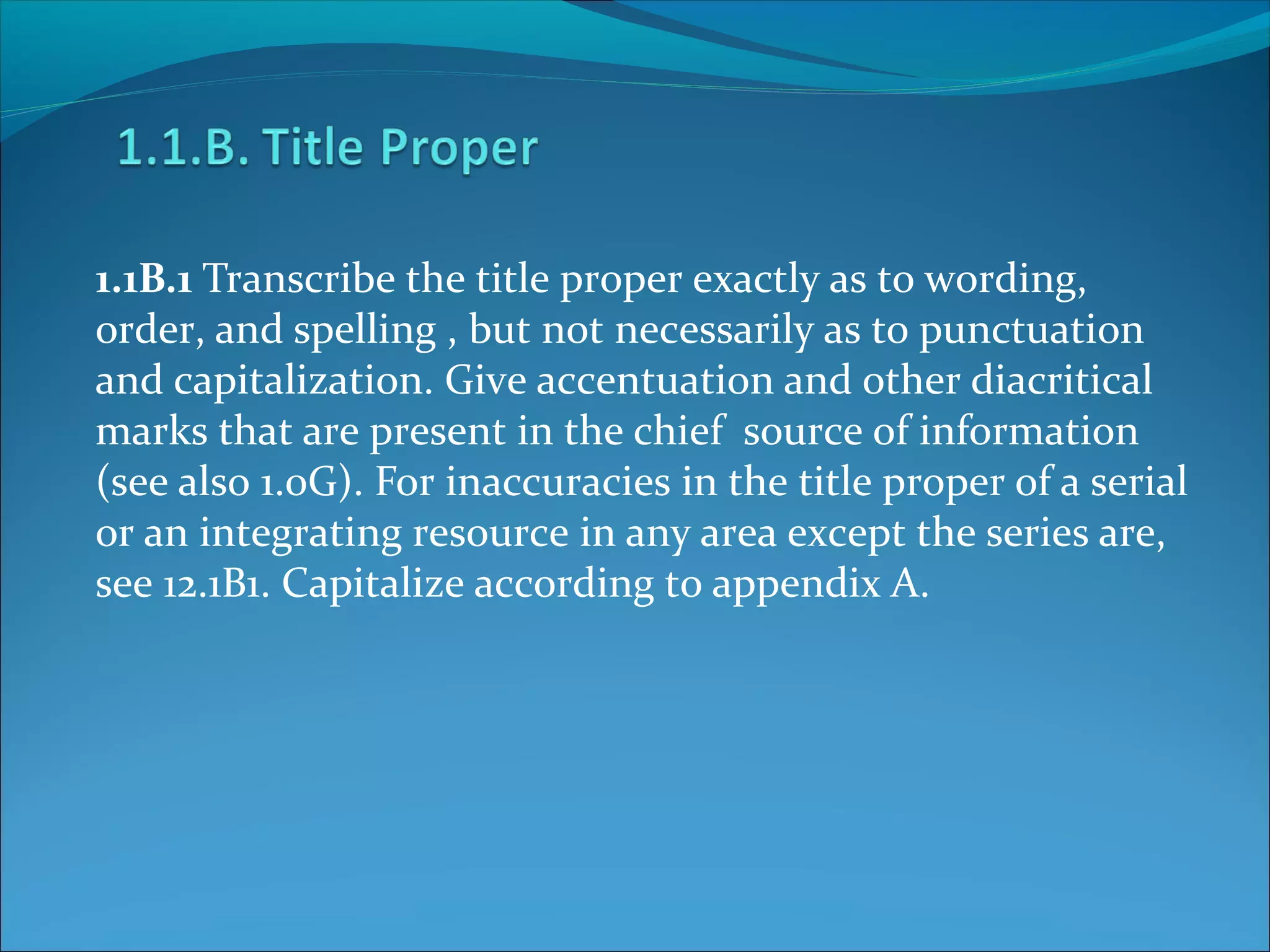 AACR2 8 Areas of Bibliographic Description | PPT