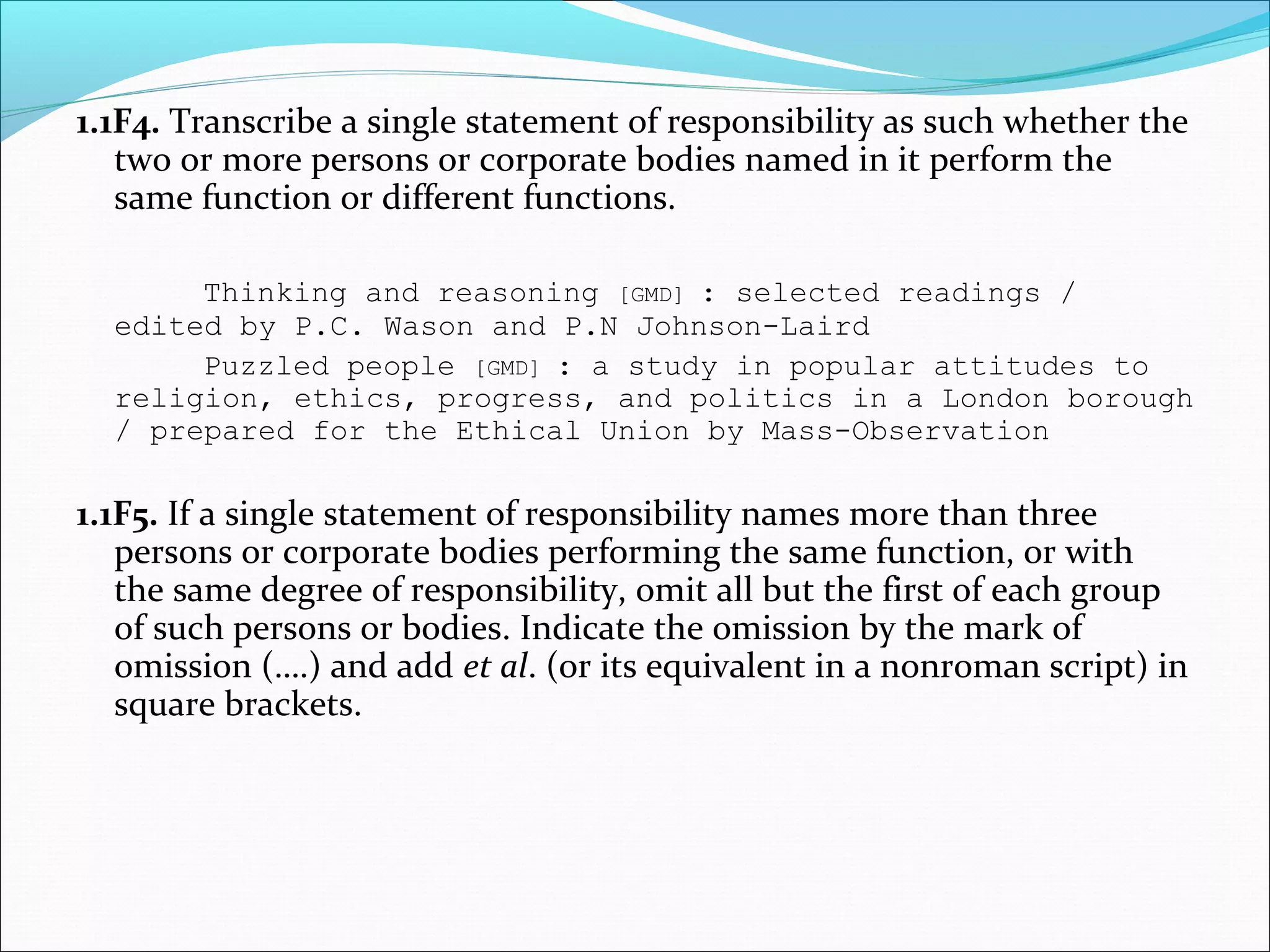 AACR2 8 Areas of Bibliographic Description | PPT