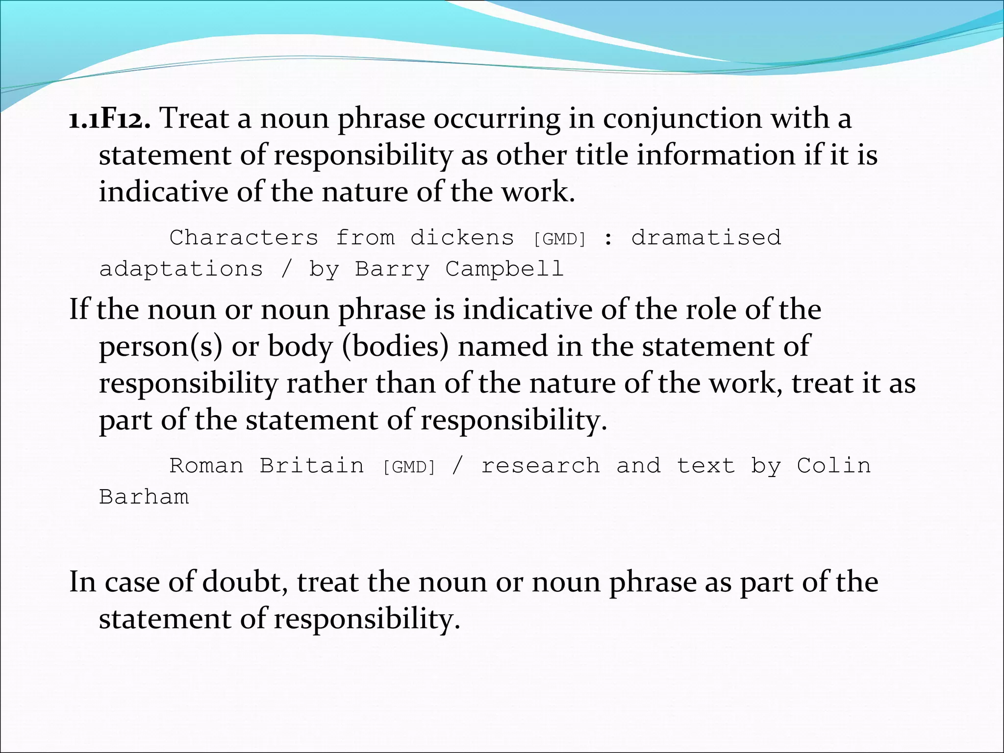 AACR2 8 Areas of Bibliographic Description | PPT
