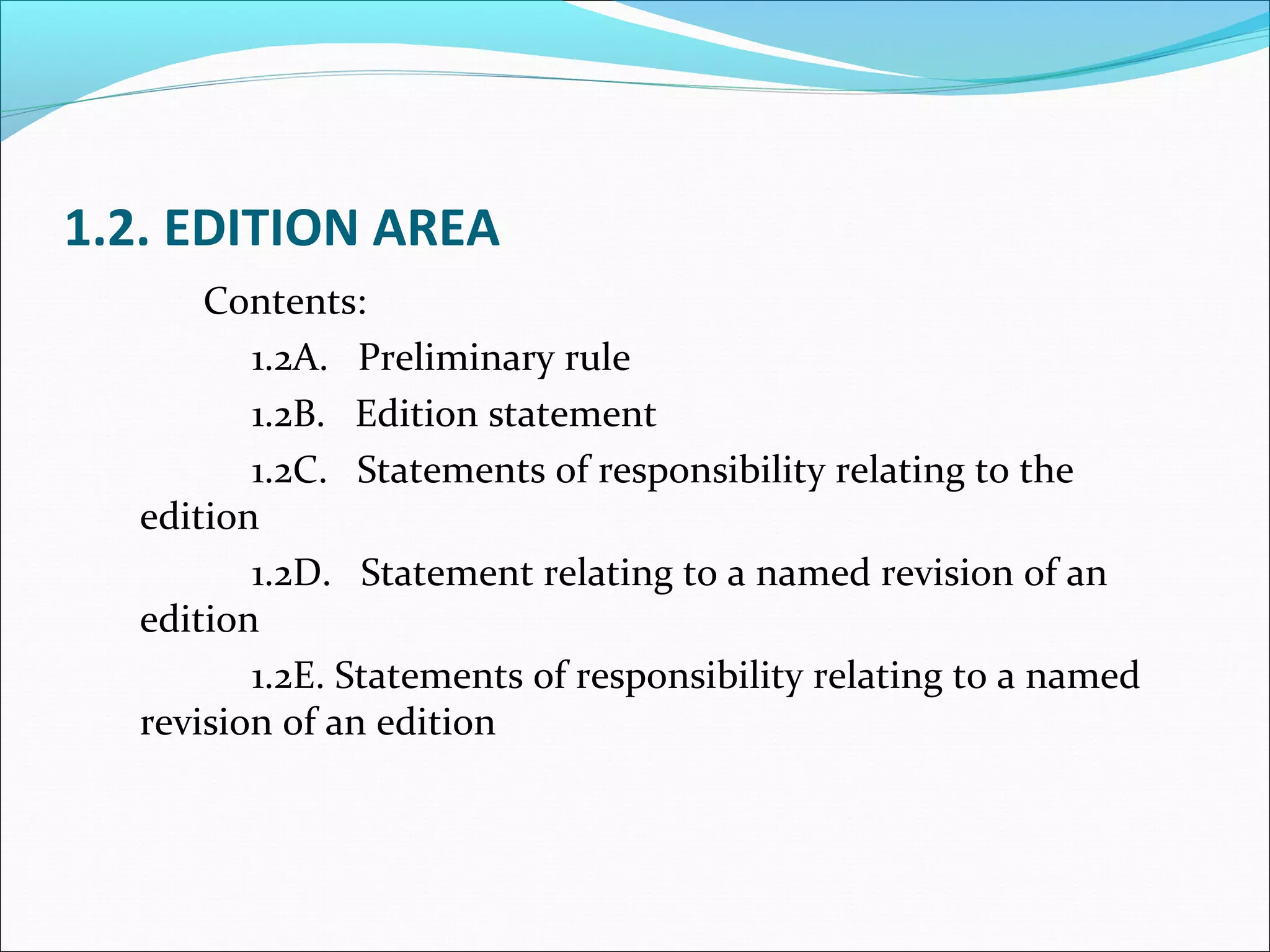AACR2 8 Areas of Bibliographic Description | PPT