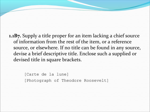 AACR2 8 Areas of Bibliographic Description | PPT