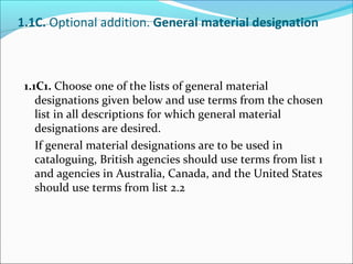 AACR2 8 Areas of Bibliographic Description | PPT