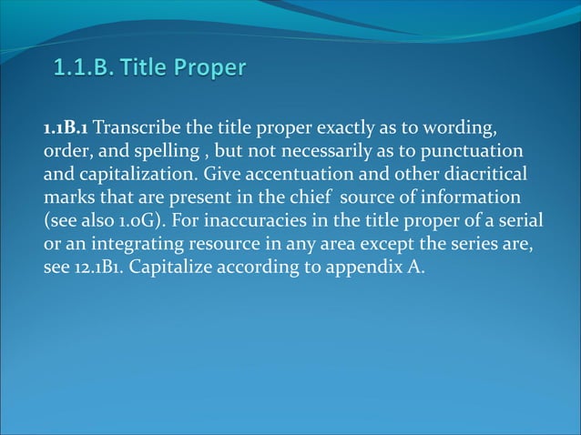 AACR2 8 Areas of Bibliographic Description | PPT