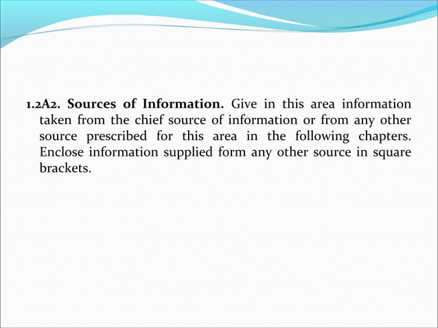 AACR2 8 Areas of Bibliographic Description | PPT