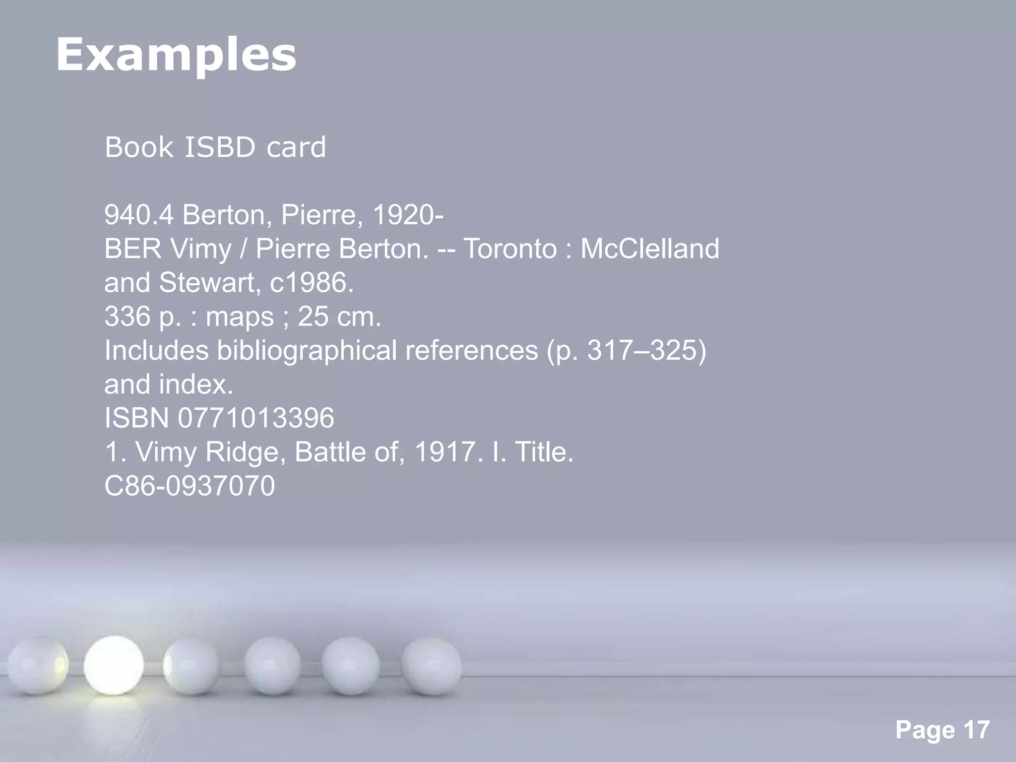 Anglo American Cataloging Rules 2nd Ed. - AACR2 | PPTX