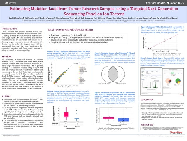 Estimating Mutation Load From Tumor Research Samples Using A Targeted