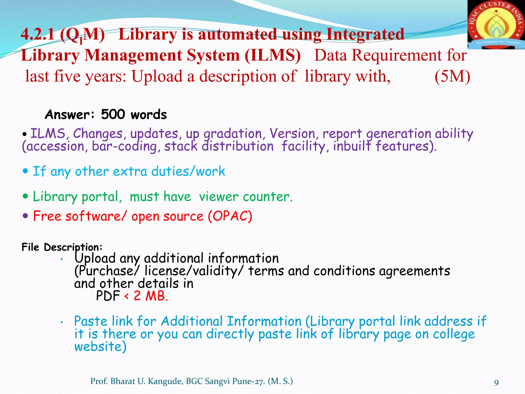 Assessment & Accreditation: Criteria 4 | PPTX