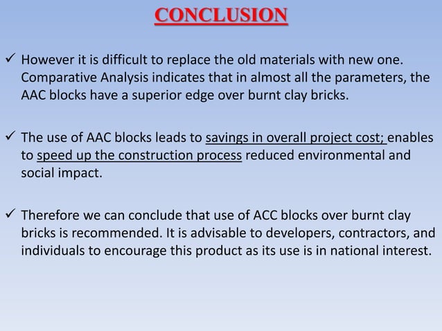 Auto-Claved concrete bricks(AAC) seminar ppt. | PPTX