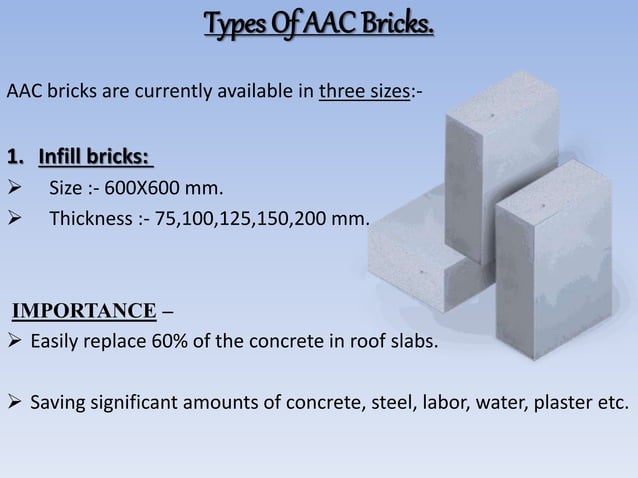 Auto-Claved concrete bricks(AAC) seminar ppt. | PPTX