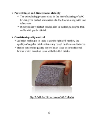 Autoclaved Aerated Concrete Bricks (AAC) Seminar Report. | DOCX