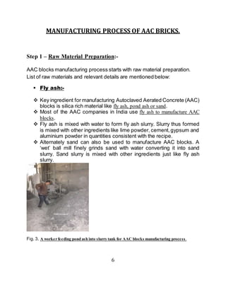 Autoclaved Aerated Concrete Bricks (AAC) Seminar Report. | DOCX