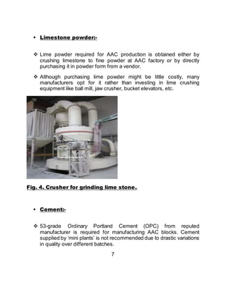 Autoclaved Aerated Concrete Bricks (AAC) Seminar Report. | DOCX