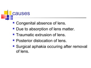 Optical rehabilitation or Correction of Aphakia | PPT | Eye and Vision ...