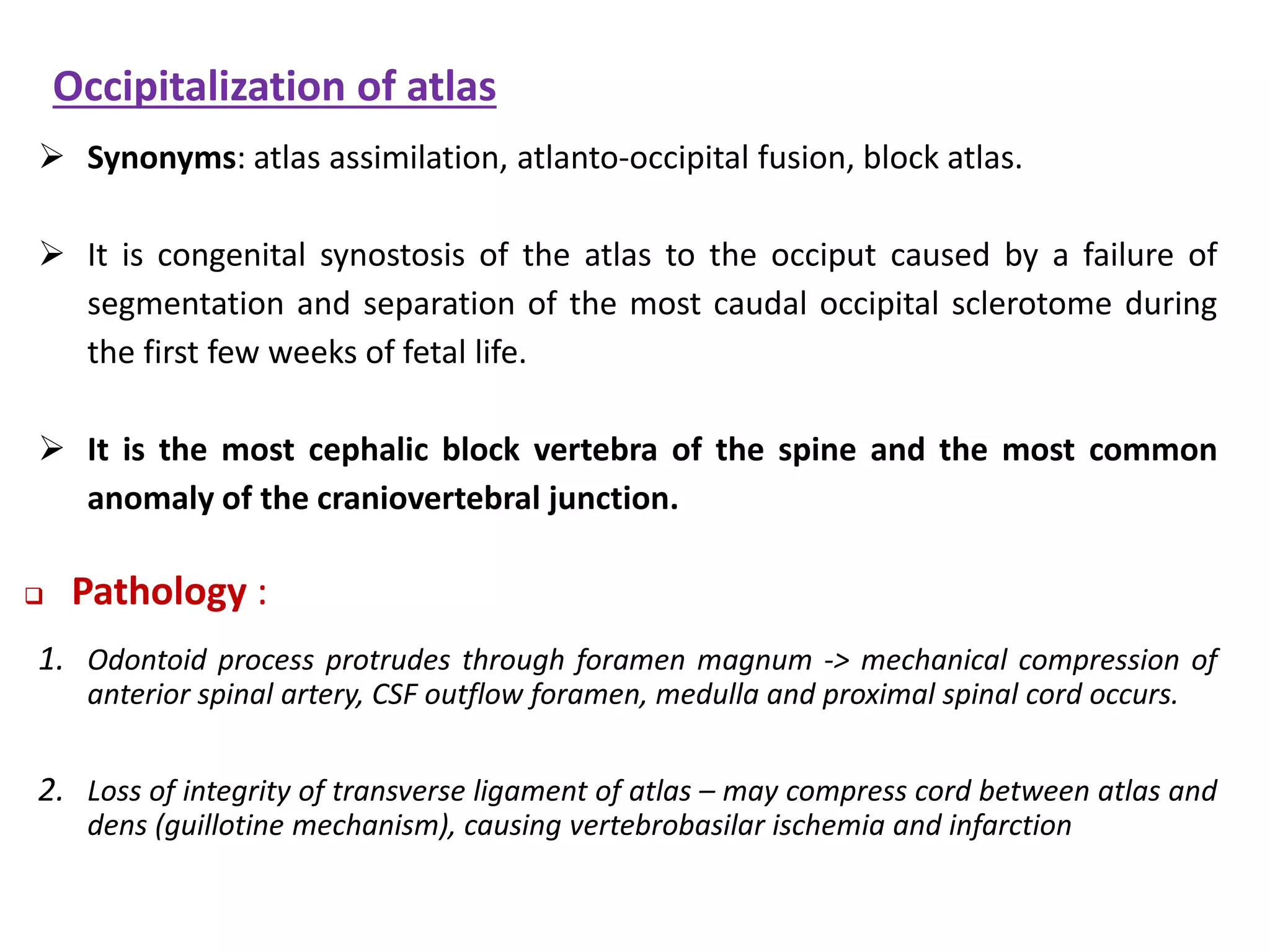 Imaging Cervico-vertebral junction: AAD with BI .pptx