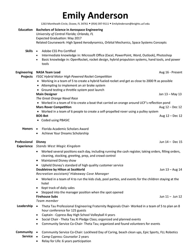 Emily Anderson Resume | PDF