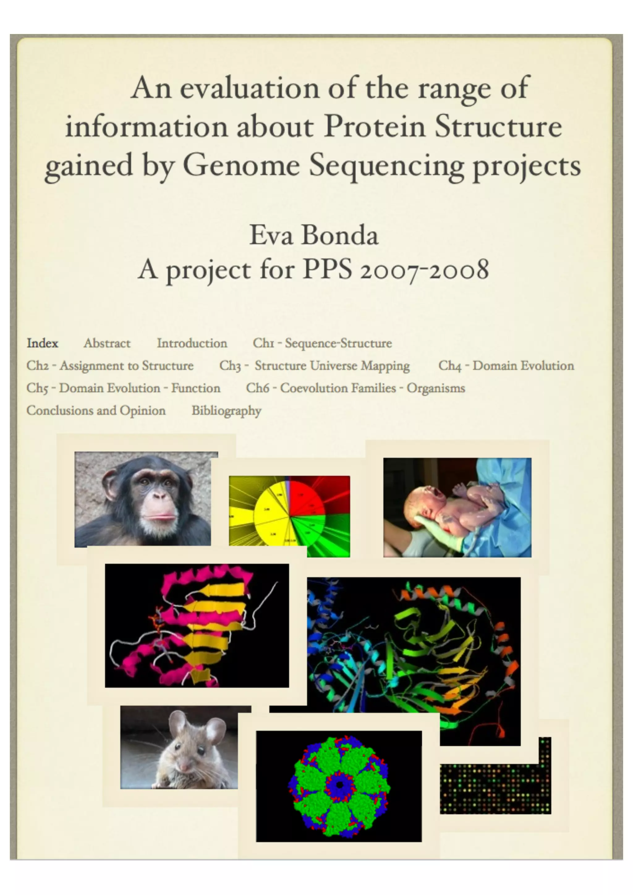 EVA BONDA, BIRKCBECK COLLEGE Protein Space from Genome Sequencing | PDF