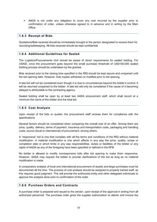 Aada procurement and logistics_rules_and_regulations final oct 11 rs | PDF