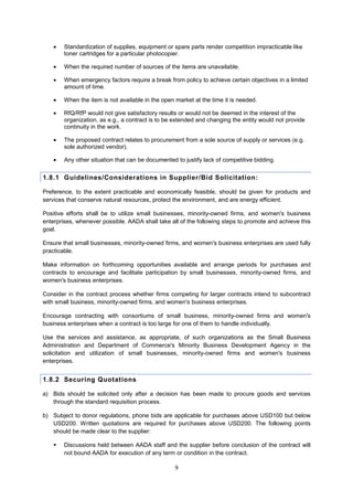 Aada procurement and logistics_rules_and_regulations final oct 11 rs | PDF