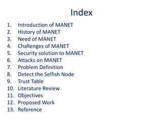 A adaptive neighbor analysis approach to detect cooperative selfish node in manet | PPTX ...