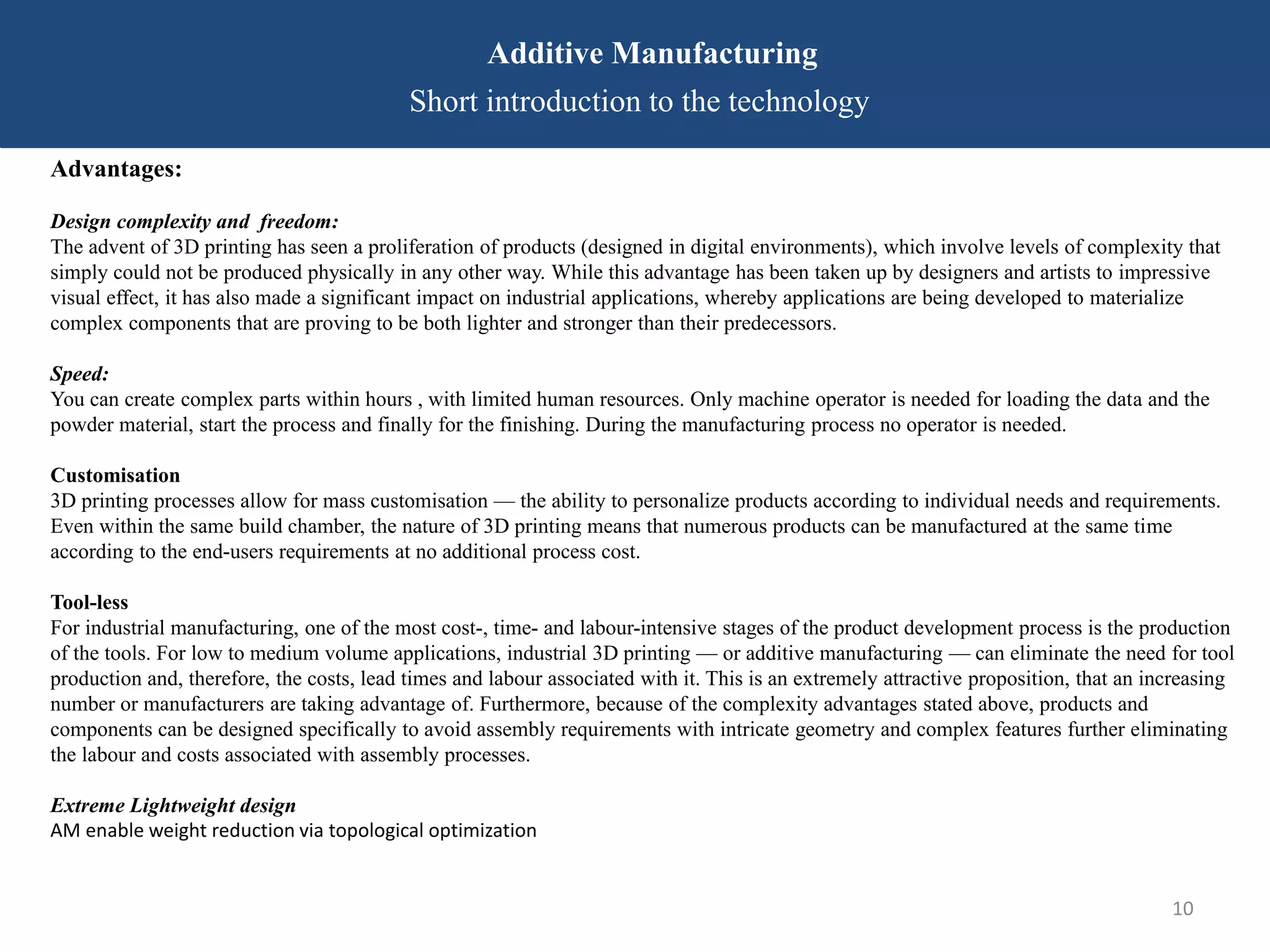 Additive manufacturing 3D Printing technology | PPTX