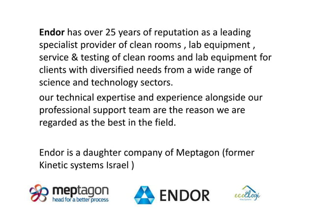 ENDOR SYSTEMS 2009 LTD | PPT