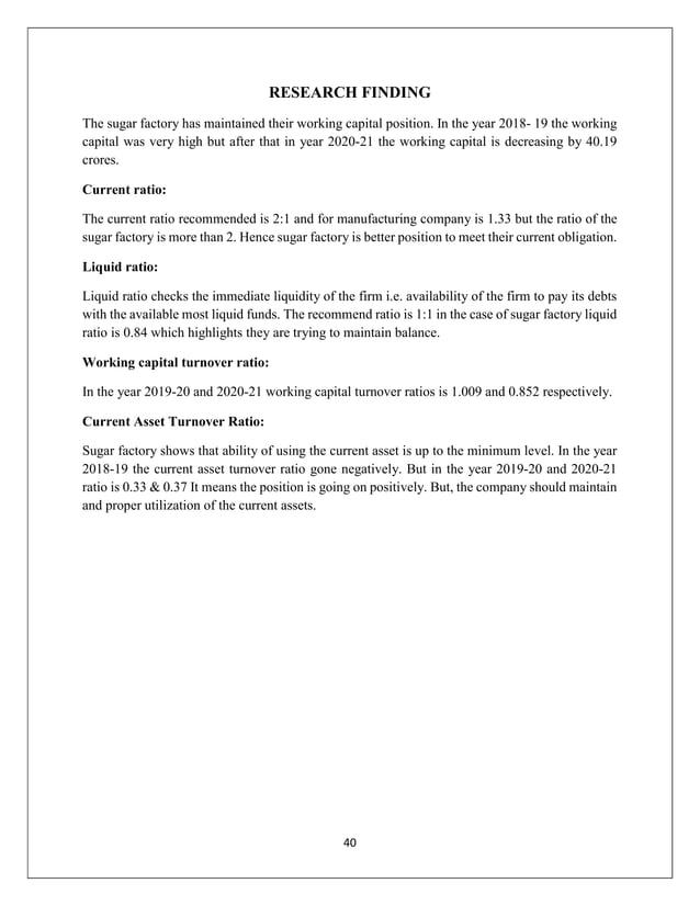 Working Capital Management - BBA PROJECT REPORT | PDF | Business ...