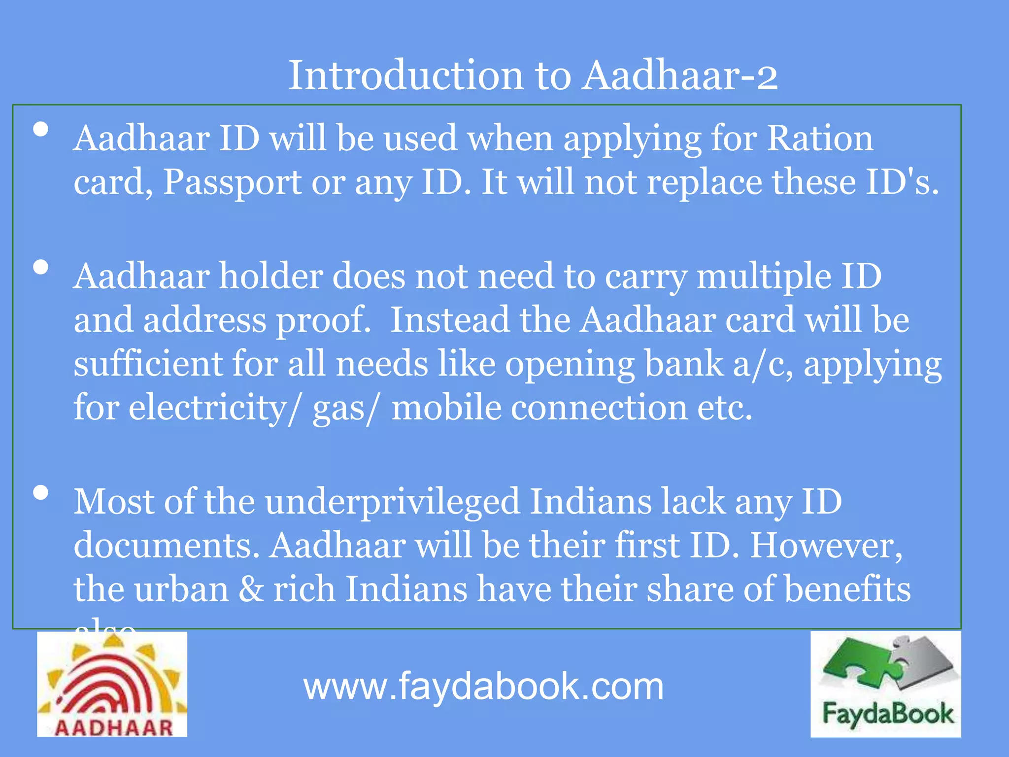 Aadhaar- complete guide to get your card | PPTX