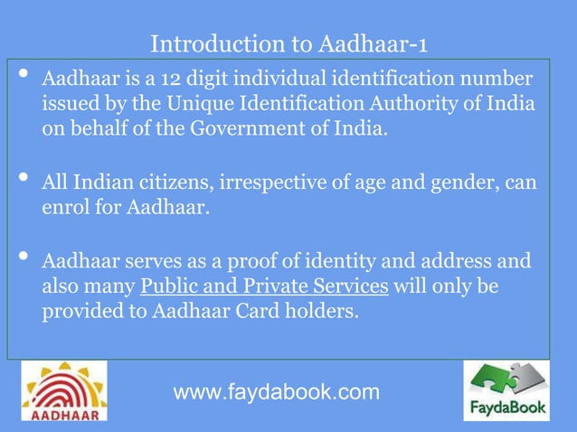 Aadhaar- complete guide to get your card | PPTX