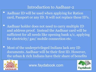 Aadhaar- complete guide to get your card | PPTX