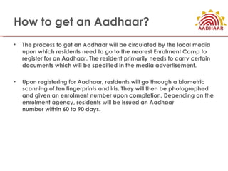 Aadhaar - How to get an Aadhaar card - UID India | PPT