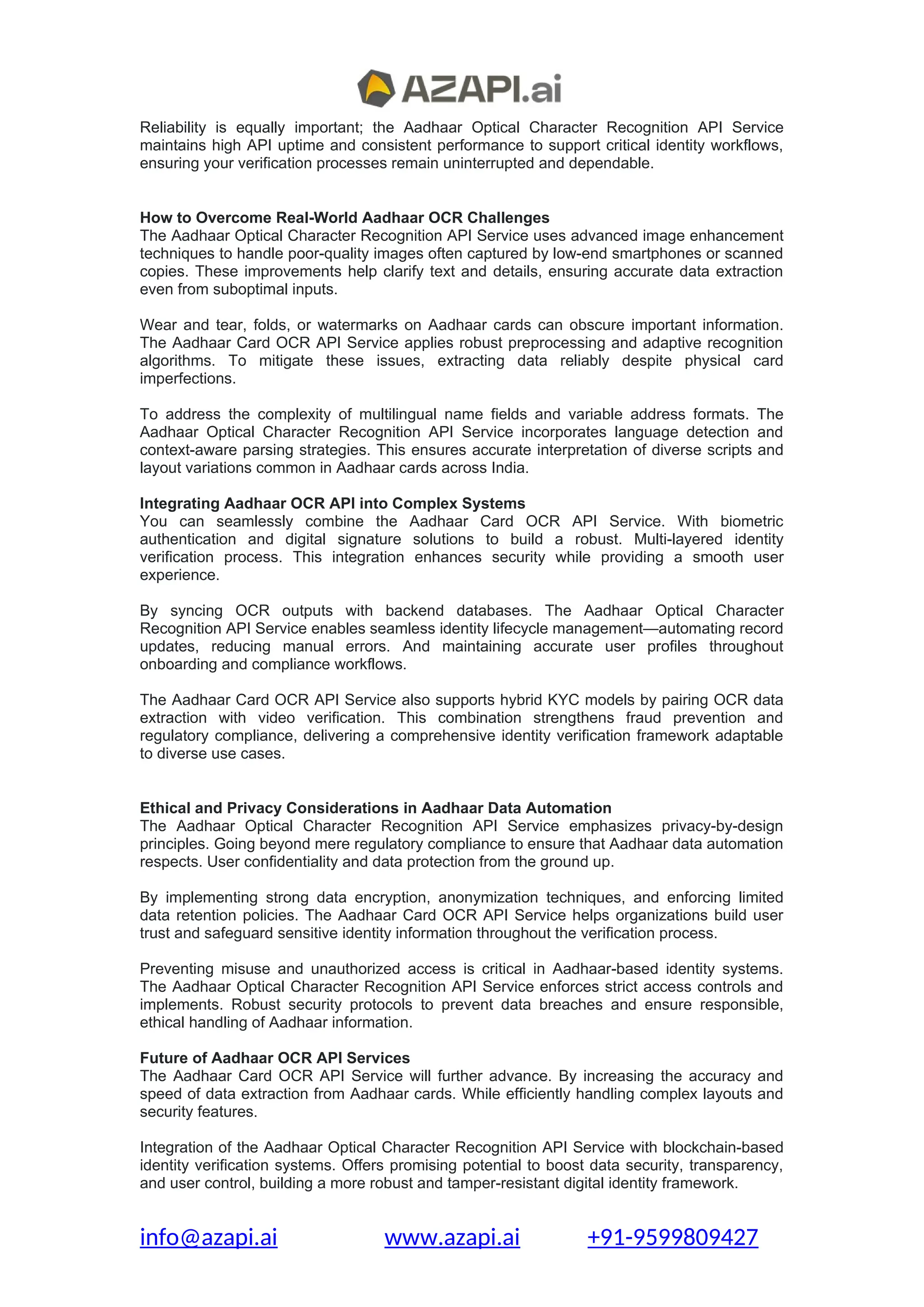 Aadhaar Card OCR API Service Simplify Your Identity Verification ...